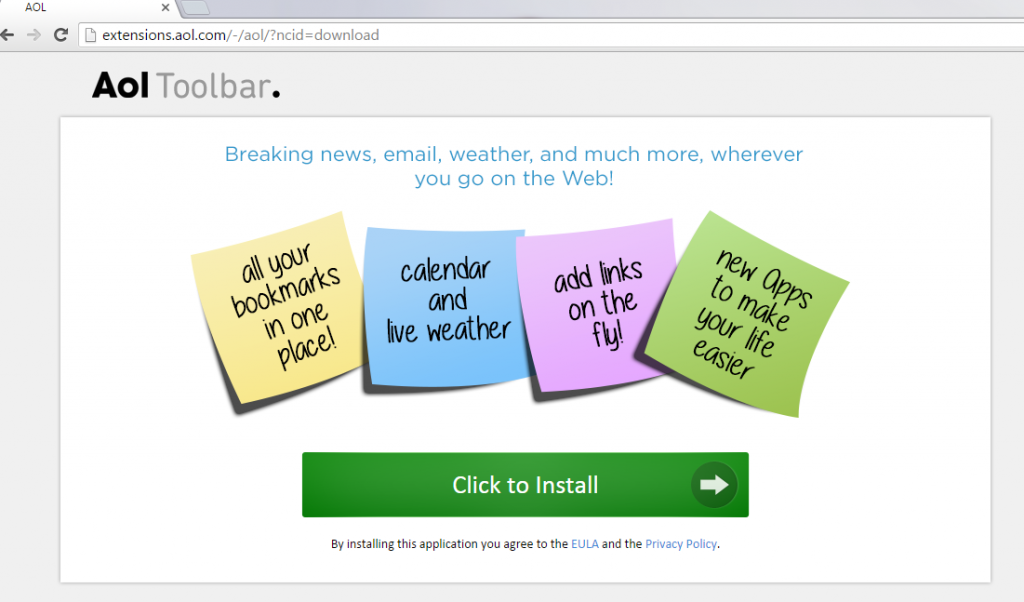 Eliminar AOL Toolbar