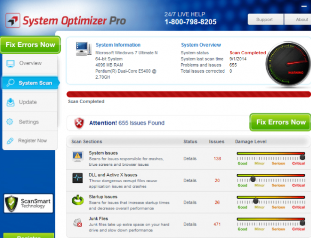 กำจัด System Optimizer Pro