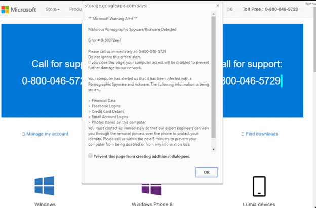 Remove Fake Microsoft Warning Alert Virus